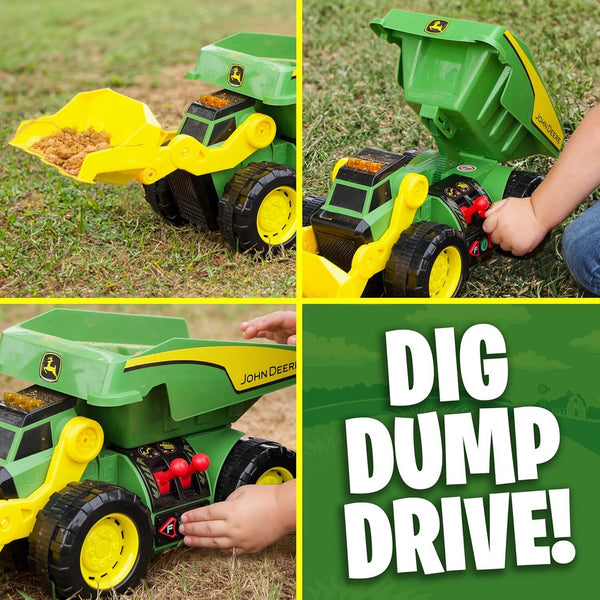 John Deere 46cm Motorised L&S 2 in 1 Dig Rig - Warrnambool Toys and Baby