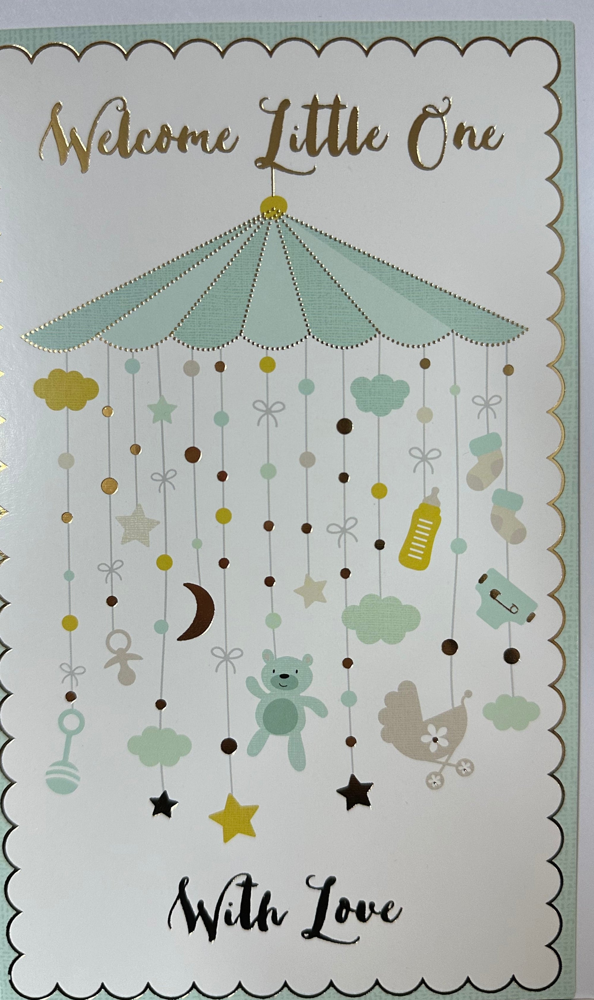 Baby Card - Welcome Little One With Love - Warrnambool Toys and Baby