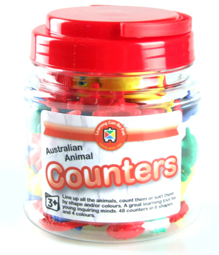 Counters - Australian Animals Jar of 48 - Warrnambool Toys and Baby
