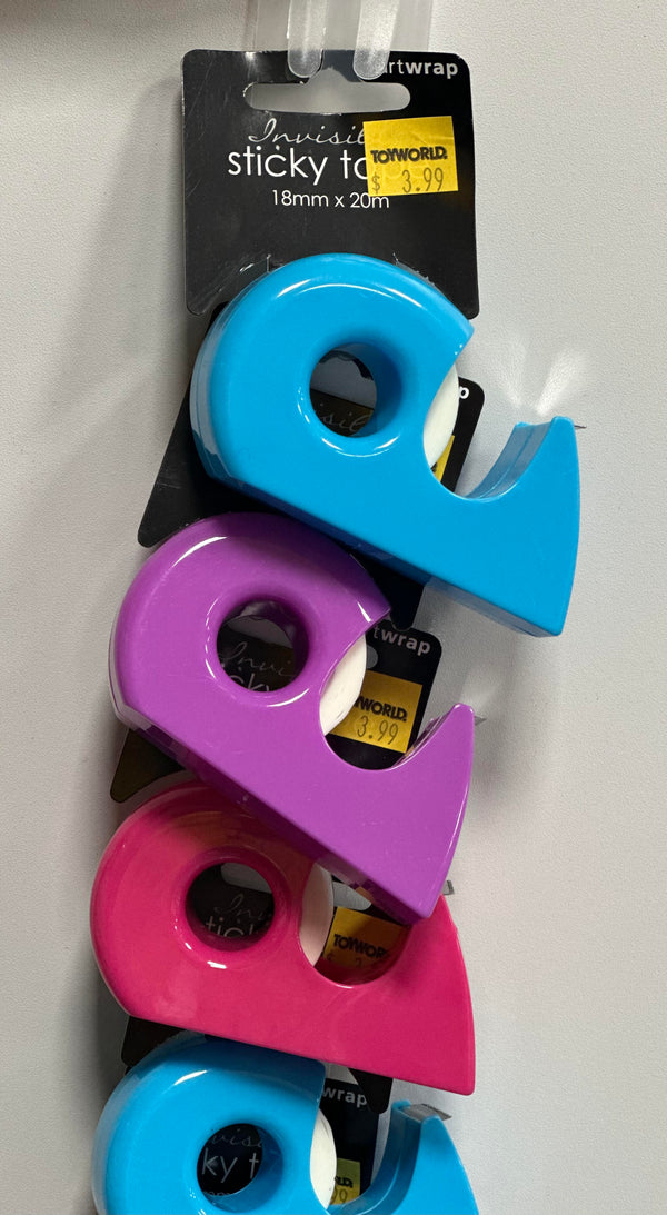 Invis Sticky Tape Bright - Warrnambool Toys and Baby